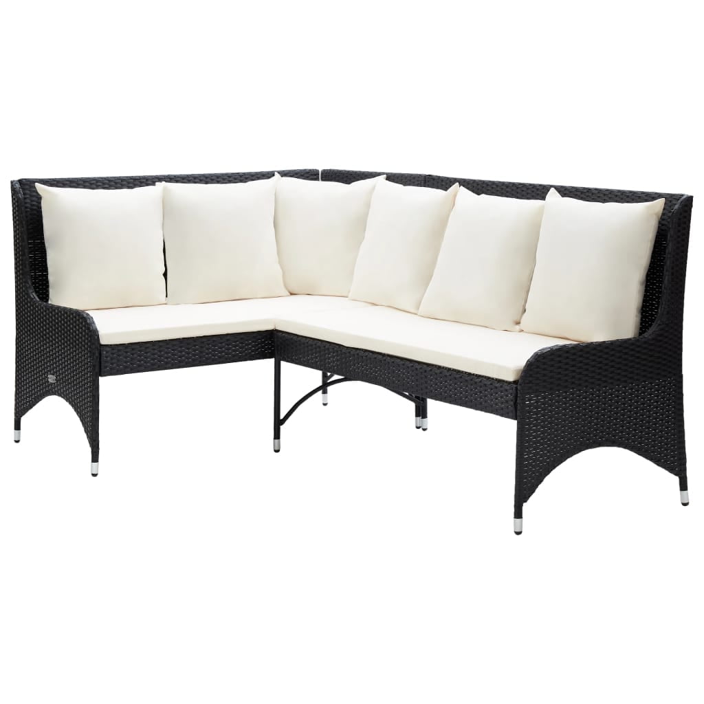 vidaXL Corner Sofa Outdoor Sectional Sofa Set with Cushions 2 Piece PE Rattan - Walmart.com