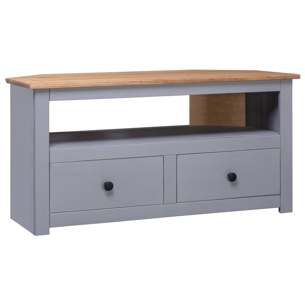 vidaXL Entertainment Media Table Solid Pine Panama Range Corner TV ...