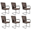 Conrad Cream Faux Leather Dining Chair (Set of 2) - Walmart.com