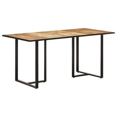 "vidaXL Round Dining Table, 68.9""x29.5"", Durable Rough Mango Wood ...