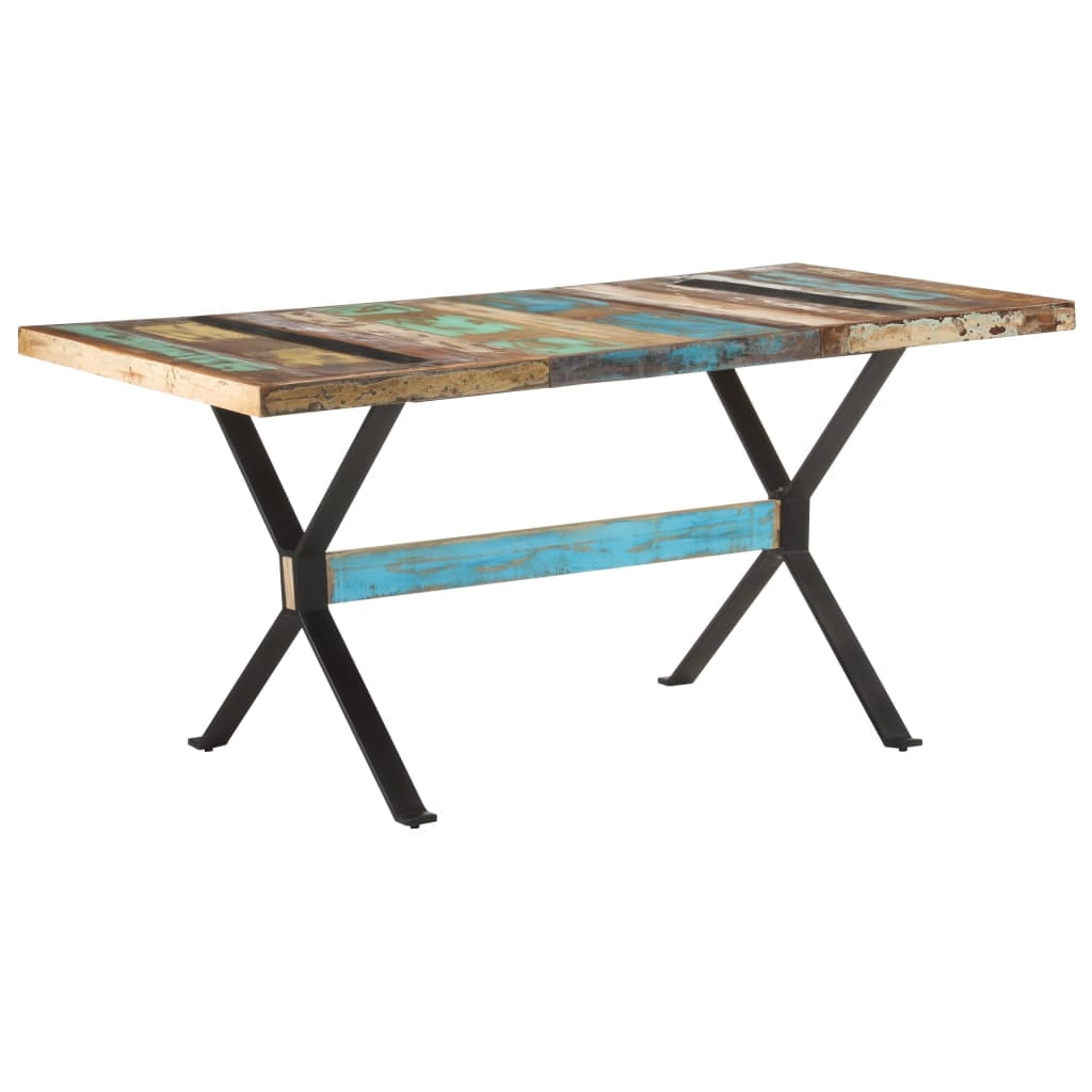 vidaXL Dining Table 63"x31.5"x29.9" Solid Reclaimed Wood - Walmart.com