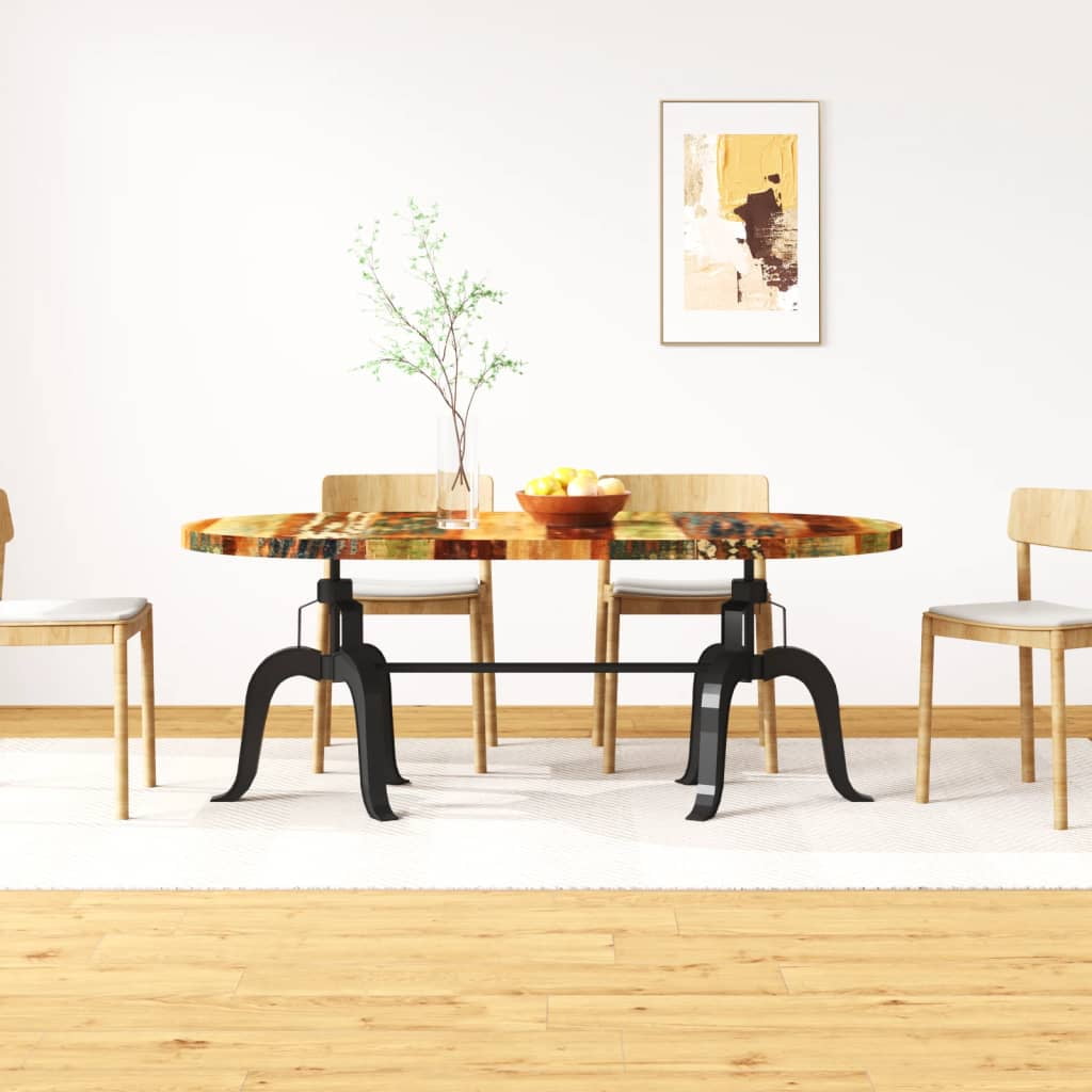 vidaXL Dining Table Dinner Desk Kitchen Dining Room Furniture Wood and ...