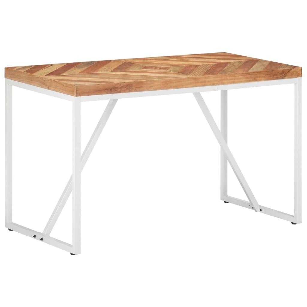 vidaXL Dining Table Kitchen Dining Room Table Solid Acacia and Mango ...