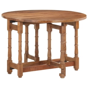 vidaXL Dining Table with Live Edge Dinner Table for Kitchen Solid Wood ...