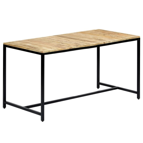 vidaXL Dining Table Kitchen Table Dining Room Table Solid Rough Mango ...