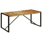 vidaXL Dining Table Kitchen Table Dining Room Table Solid Rough Mango ...