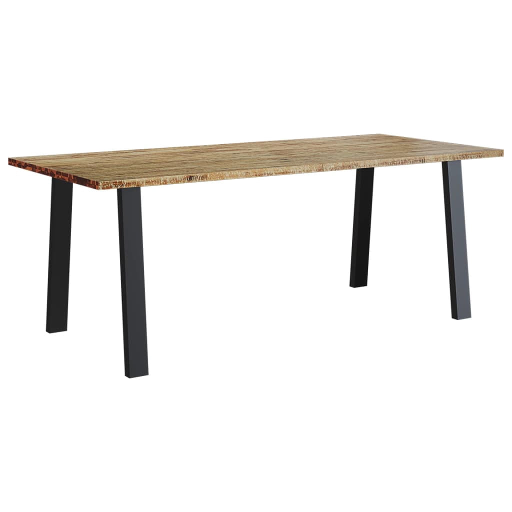 vidaXL Dining Table Rectangle Dining Table with Wood Legs Solid Wood ...