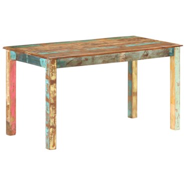 vidaXL Dining Table 63"x35.4"x29.5" Solid Reclaimed Wood - Walmart.com