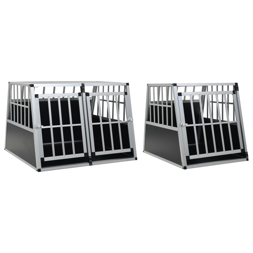 vidaXL Dog Cage Dog House Transparent Dog Kennels Pet Carrier with ...