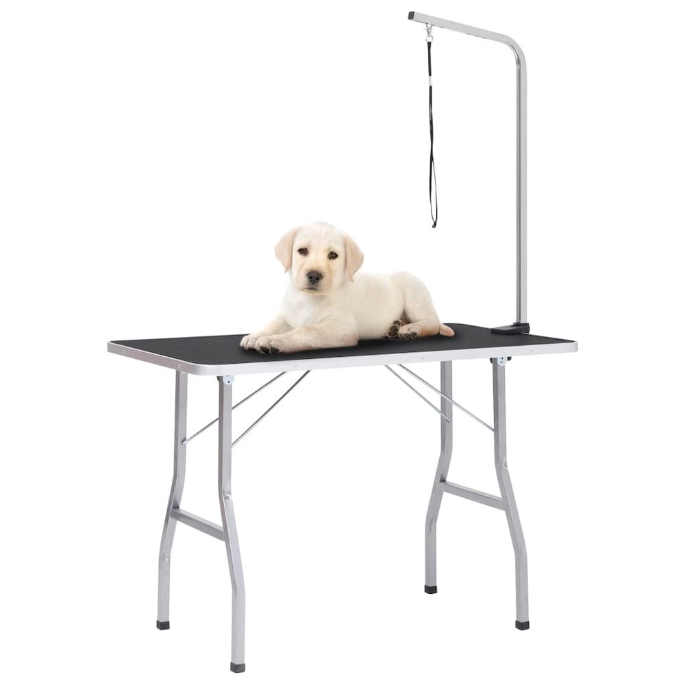 vidaXL Dog Grooming Table Adjustable Arm Foldable Dog Bath Table Wash ...