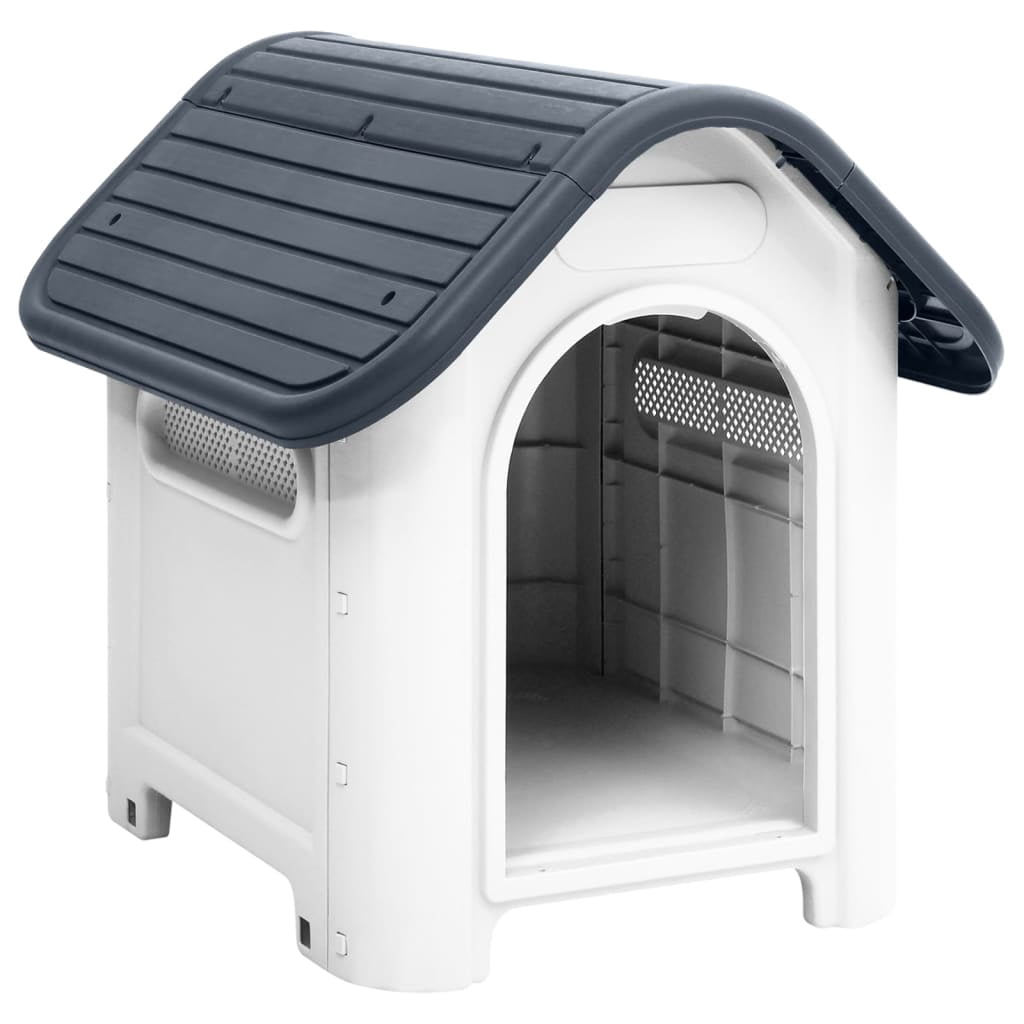 vidaXL Dog House, Outdoor Puppy Shelter, Polypropylene, Ventilation ...
