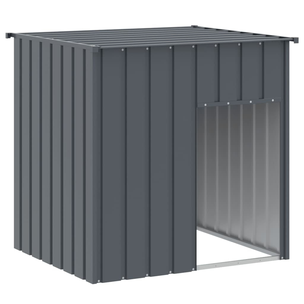 vidaXL Dog House with Roof Anthracite 43.3"x40.6"x42.9" Galvanized Steel - Walmart.com