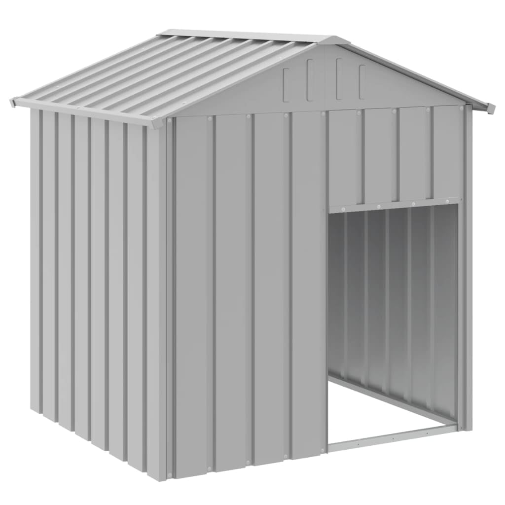 "vidaXL Galvanized Steel Dog House with Roof, 46.1""x40.6""x48.4 ...