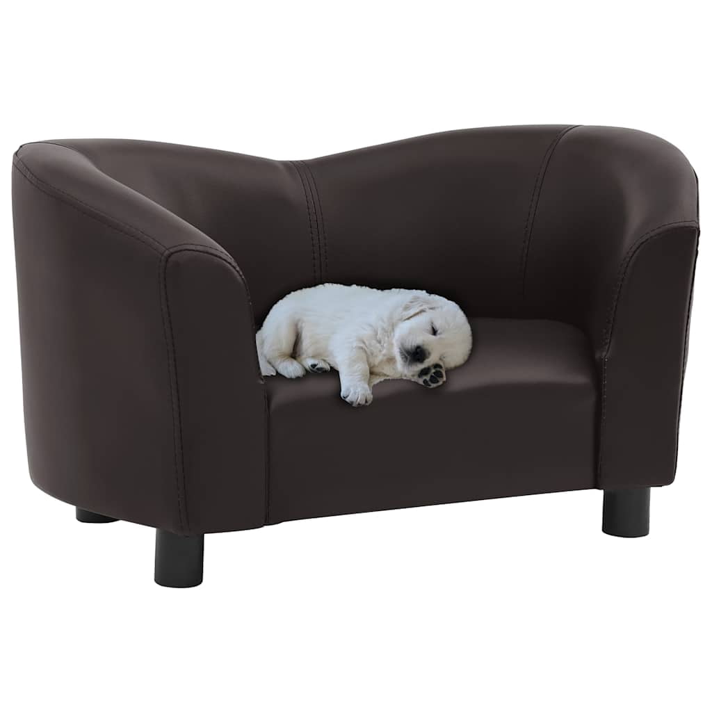 vidaXL Dog Sofa Dog Bed Foam Pet Puppy Couch with Washable Cover Faux ...
