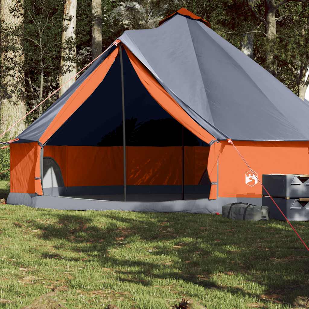vidaXL Family Tent Tipi 8-Person Gray and Orange Waterproof - Walmart.com