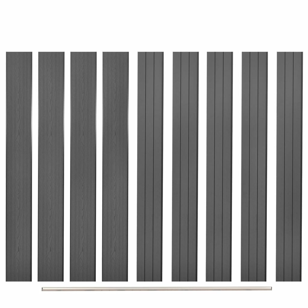 vidaXL Fence Board Fence Panel Border Edging Garden Fence 9 Pcs WPC 66. ...