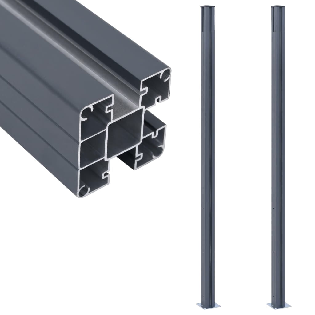 vidaXL Fence Posts Garden Post Outdoor Metal Fence Post Support Base ...