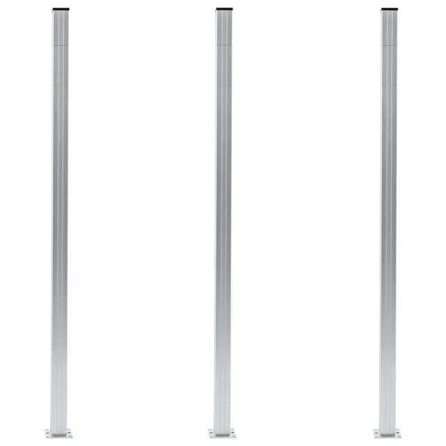vidaXL Fence Posts Garden Post Outdoor Metal Fence Post Support Base ...