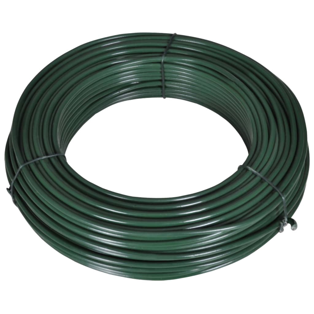 vidaXL Fence Span Wire Steel Fencing Barrier Gate 180.4'/262.5' Green ...