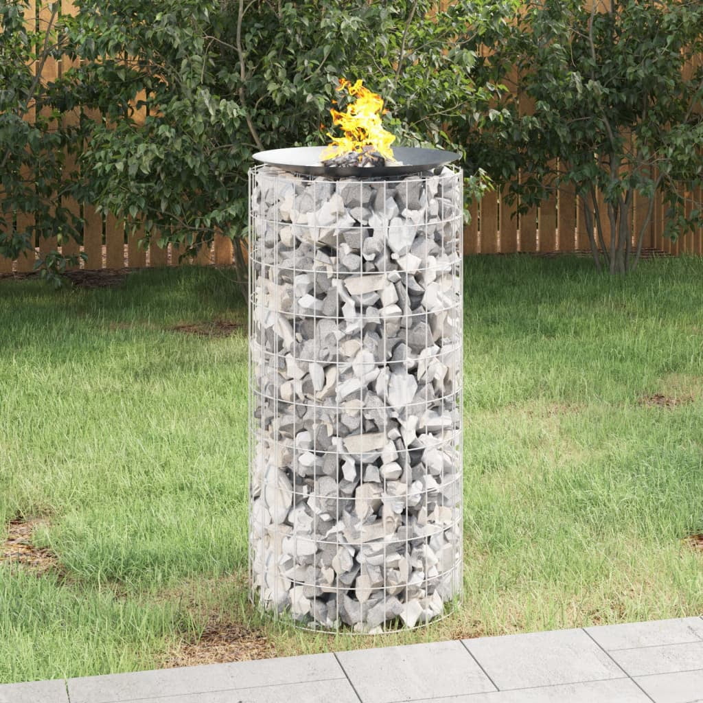 vidaXL Gabion Fire Pit Ø 19.7" Galvanized Iron - Walmart.com