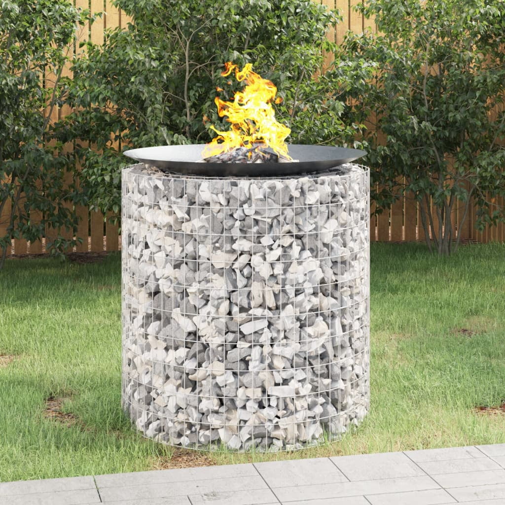 vidaXL Gabion Fire Pit Ø 39.4" Galvanized Iron - Walmart.com