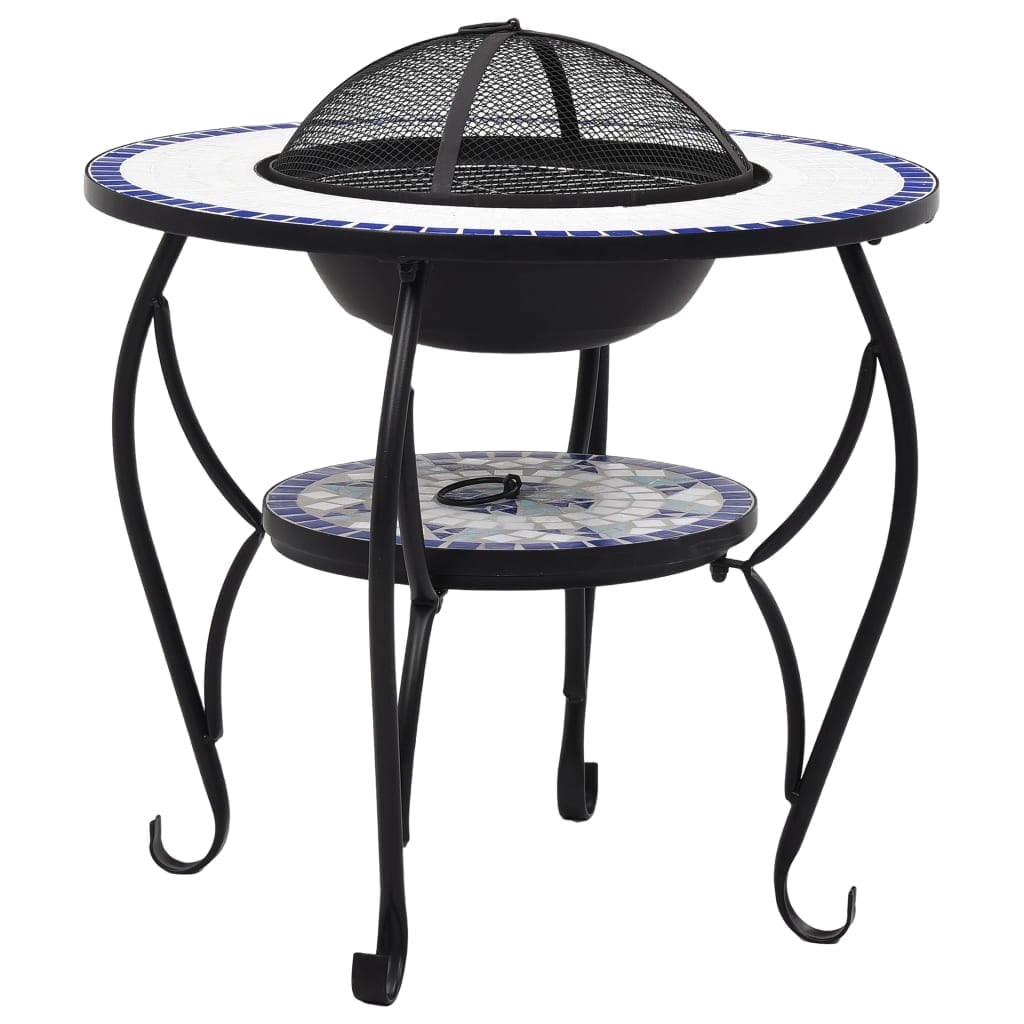 vidaXL Fire Pit Table Fireplace for Camping Picnic Outdoor Firebowl ...