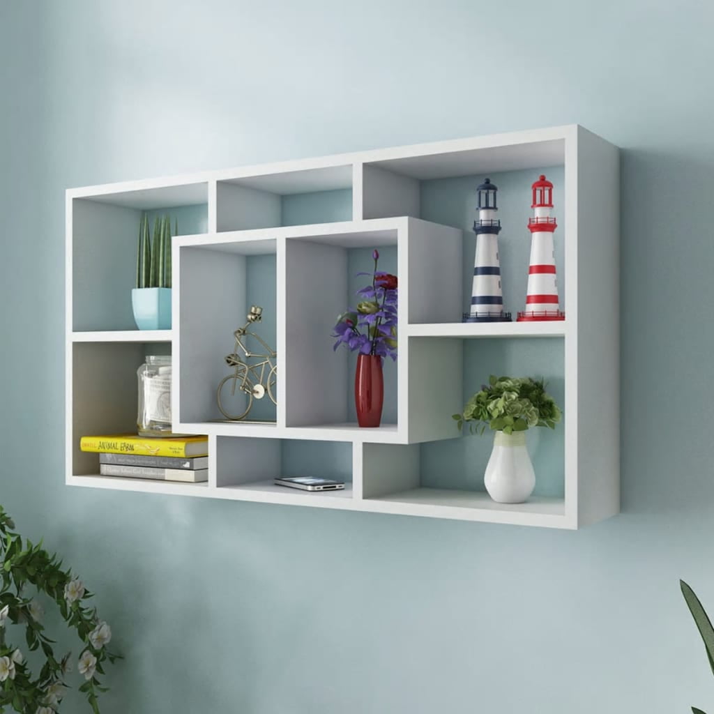 vidaXL Floating Shelf Hanging Storage Unit Wall Mount Display Rack ...