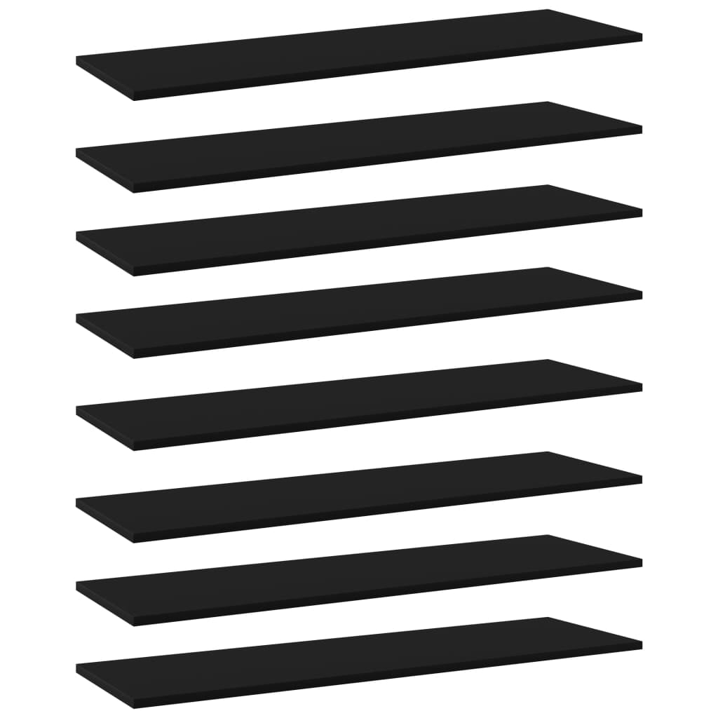 vidaXL Shelf Set of 8 Black Engineered wood Simplistic Shelf - Walmart.com