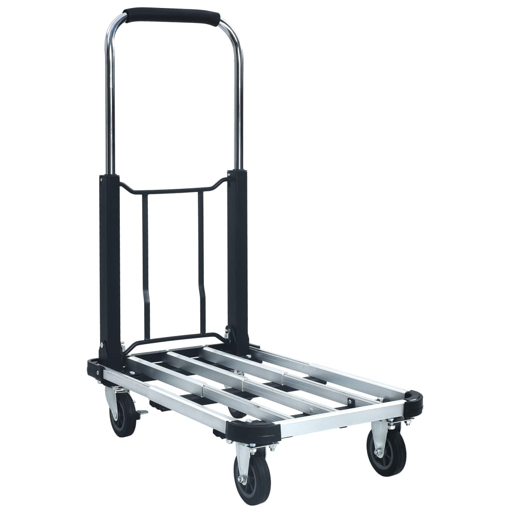 vidaXL Foldable Transport Trolley 330.7 lb Aluminum Silver - Walmart.com