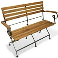 vidaXL Folding Patio Bench 44.1" Solid Wood Acacia - Walmart.com
