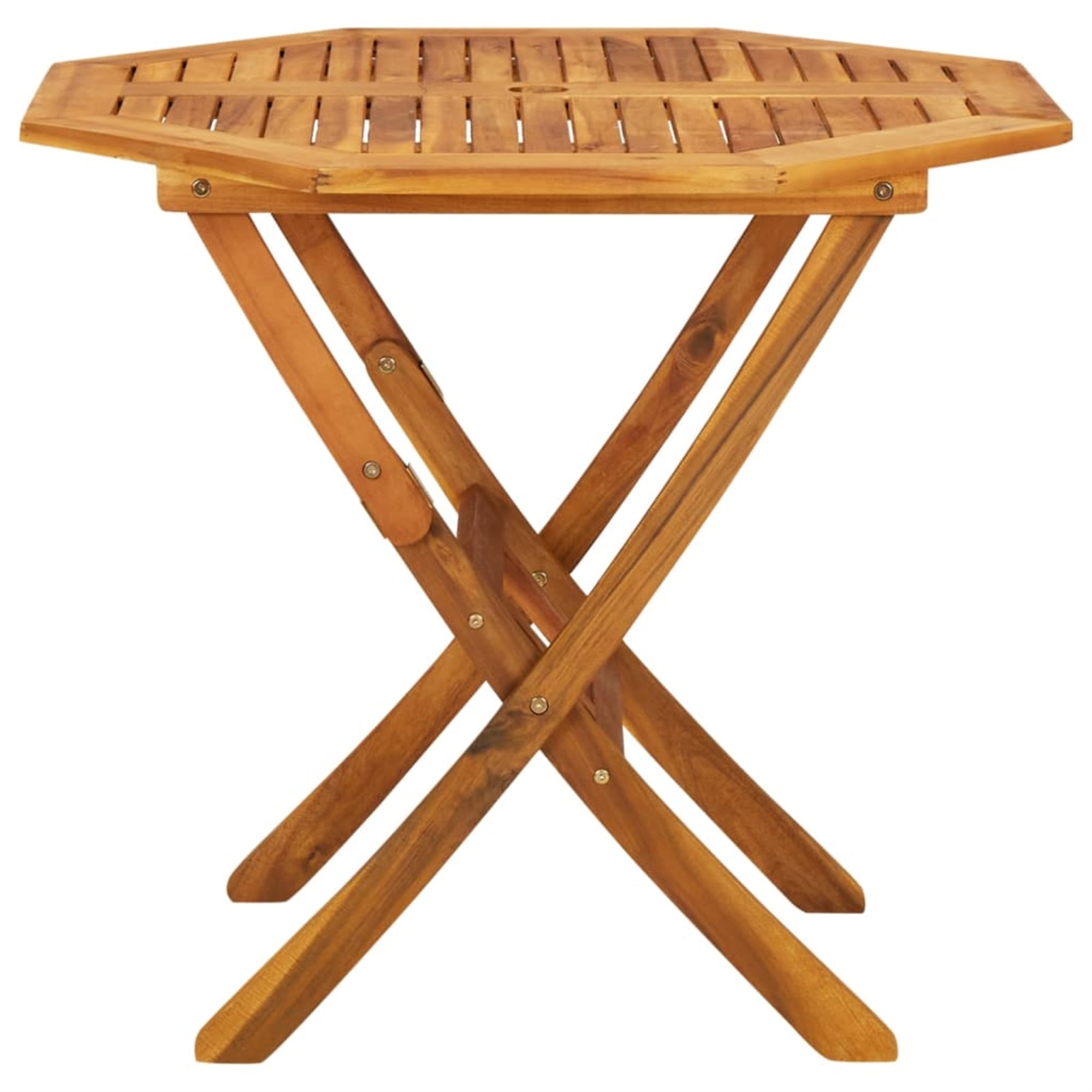 vidaXL Folding Patio Table 35.4"x29.5" Solid Acacia Wood - Walmart.com