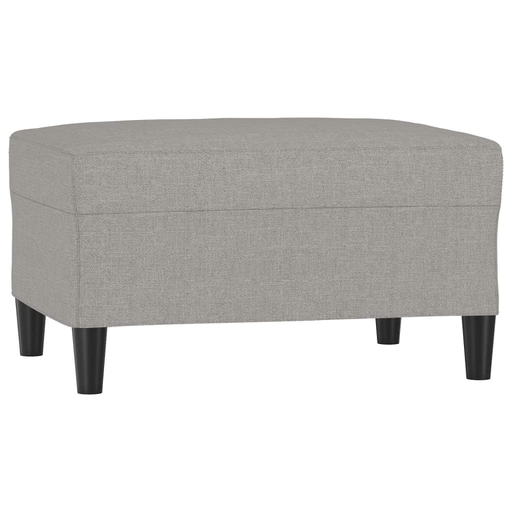 vidaXL Footstool Ottoman, Modern Footrest, Light Gray Fabric, Foam ...