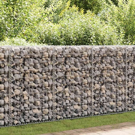 vidaXL Gabion Basket Gabion Wall Privacy Protection with Lids ...