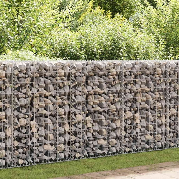 vidaXL Gabion Basket Gabion Wall Privacy Protection with Lids ...