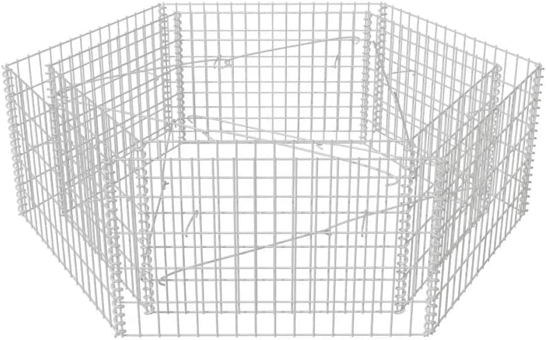 vidaXL Gabion Basket Hexagonal, Galvanised Steel Gabion Planter, Gabion ...