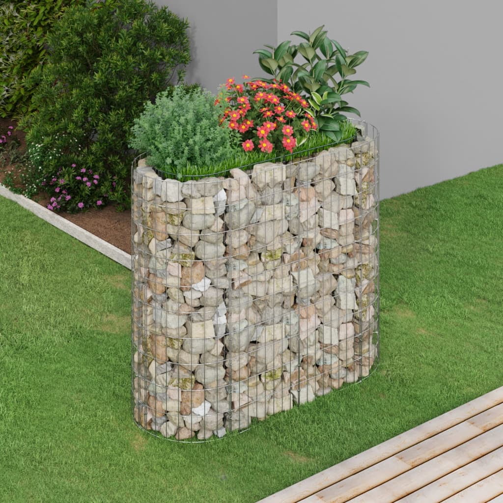 vidaXL Gabion Raised Bed Galvanized Iron 47.2"x19.7"x19.7" - Walmart.com
