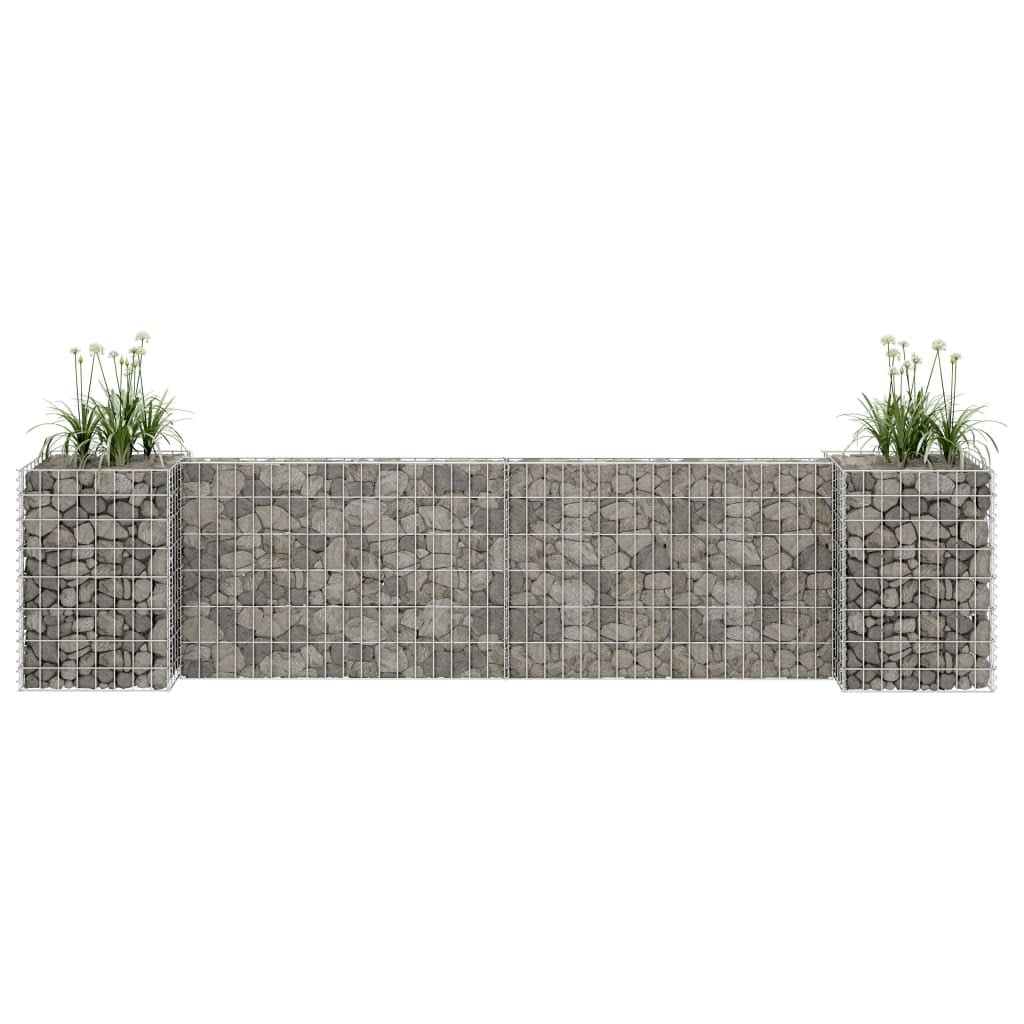 vidaXL Gabion Wall Gabion Retaining Wall Gabion Basket Cage Galvanized ...