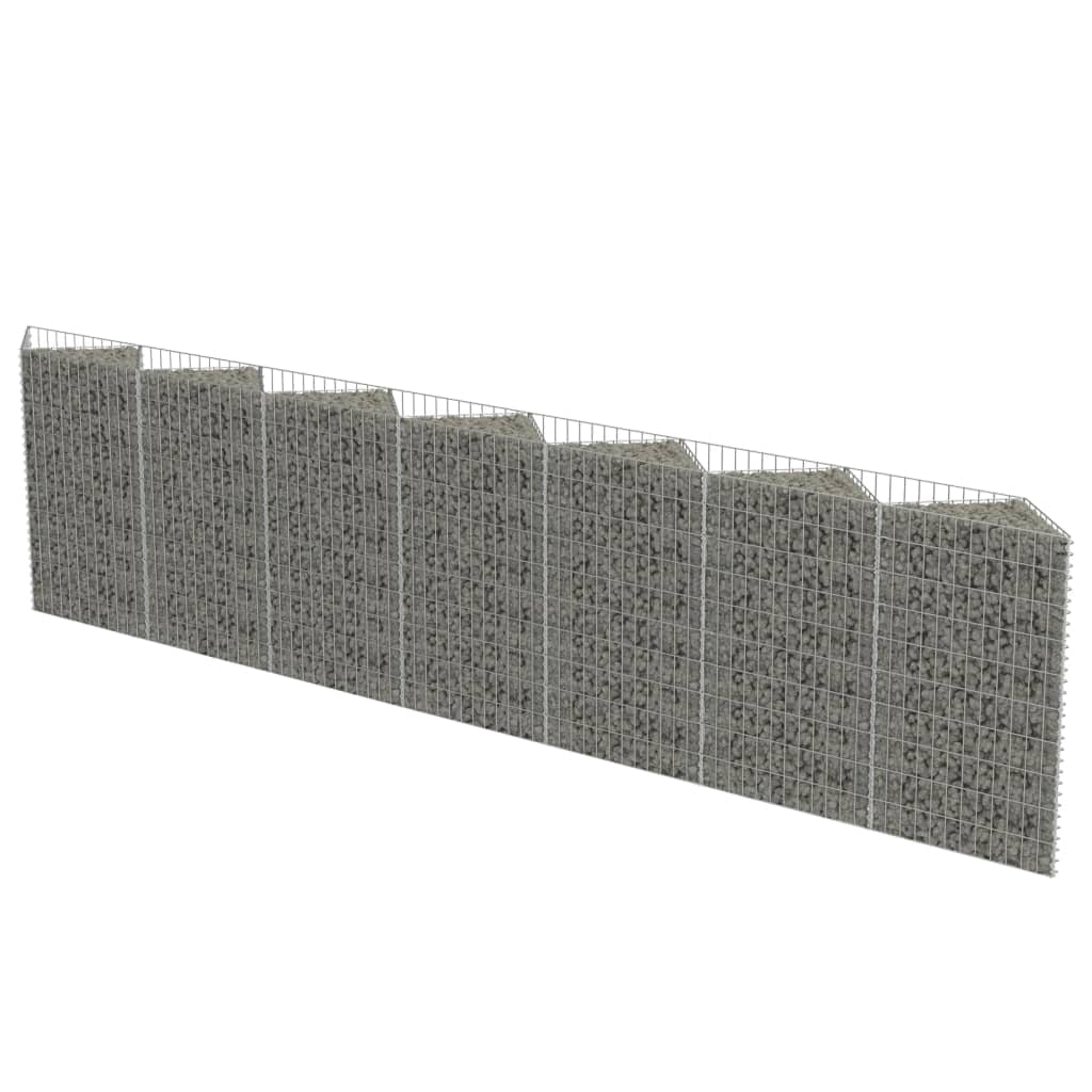 vidaXL Gabion Wall Outdoor Gabion Basket Post Rock-stone Wall ...