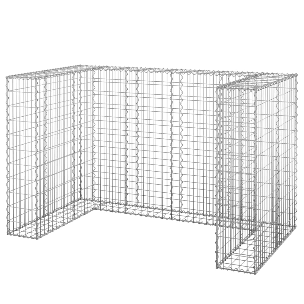 vidaXL Gabion Wall for Garbage Bins Galvanized Steel Stone Basket ...