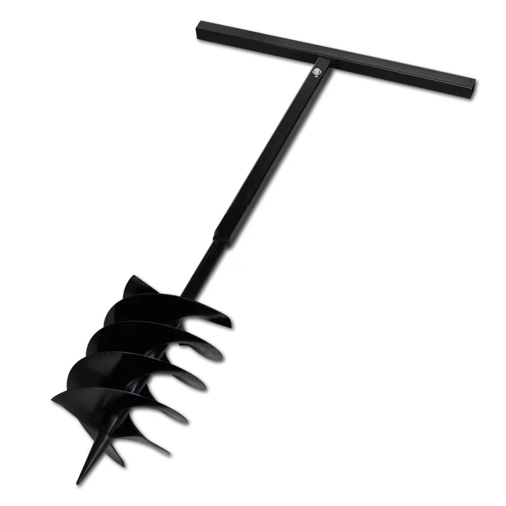 vidaXL Garden Auger Planting Auger Drill Bit with Double Spirals Steel ...