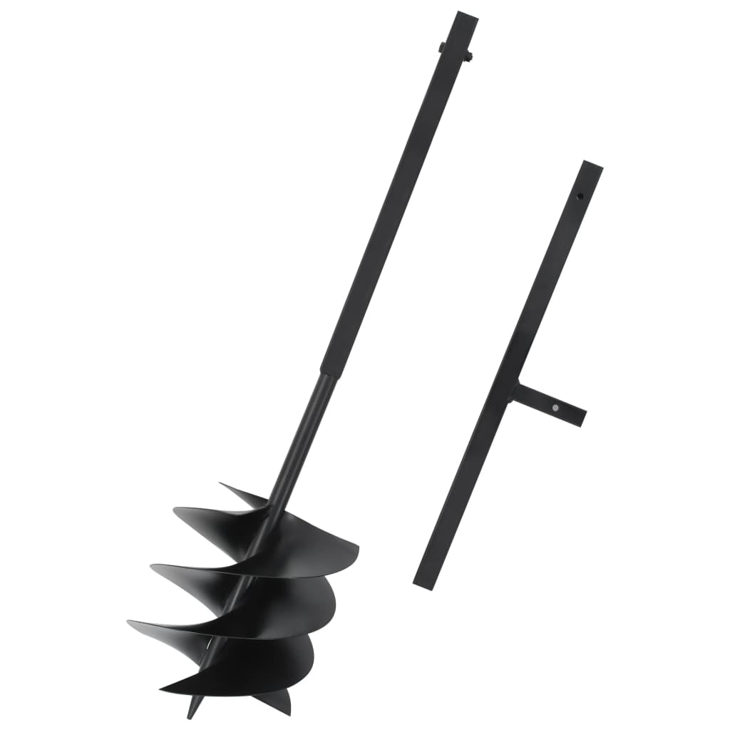 vidaXL Garden Auger Planting Auger Drill Bit with Double Spirals Steel ...