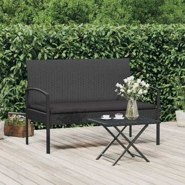 Best Choice 2-Person Weather Resistant Wicker Outdoor Bench w/ 700lb ...