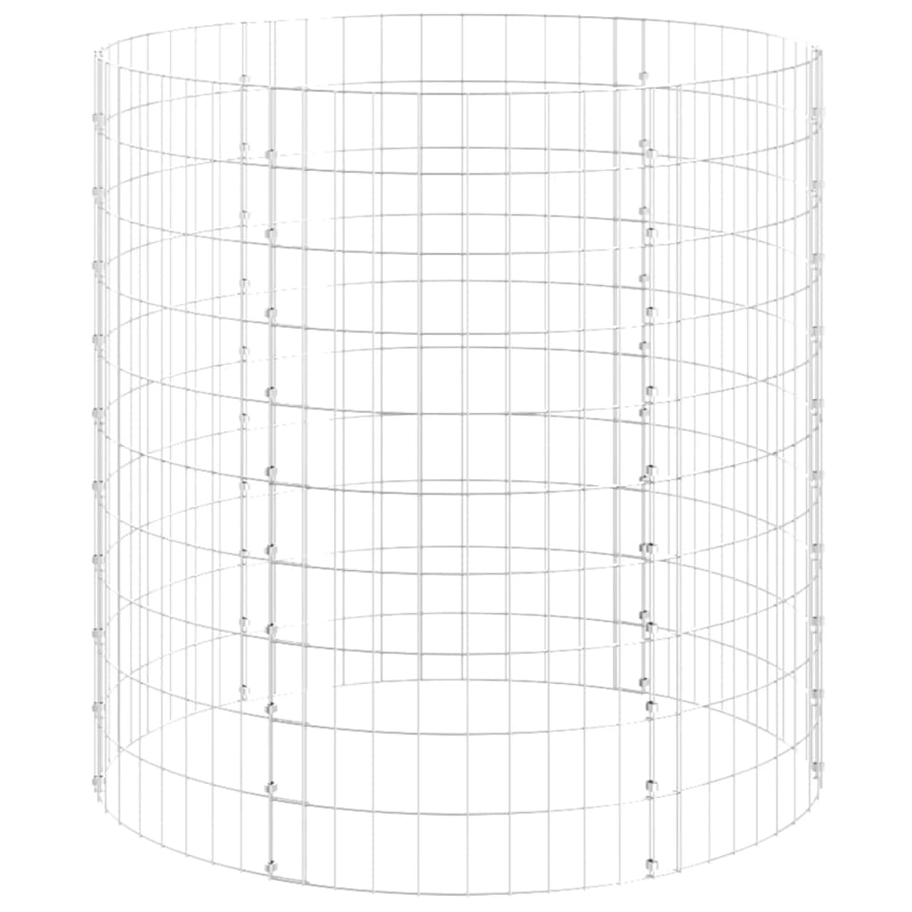 vidaXL Garden Composter Ø39.4"x39.4" Galvanized Steel - Walmart.com