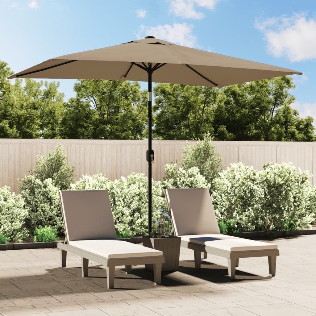 vidaXL Garden Parasol Taupe Polyester fabric Large Tiltable - Walmart.com