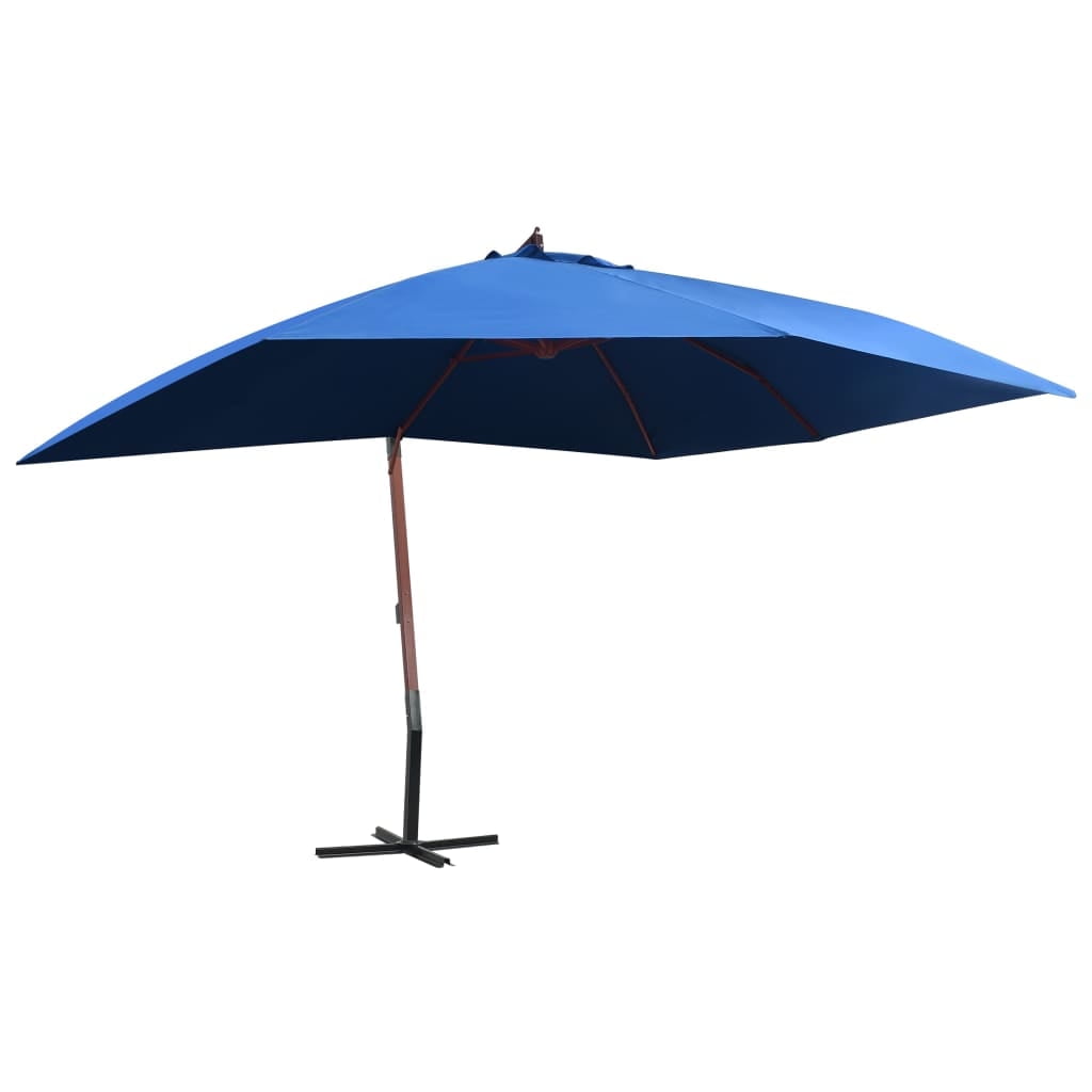 vidaXL Garden Parasol with Pully System Patio Sunshade Outdoor Sun ...
