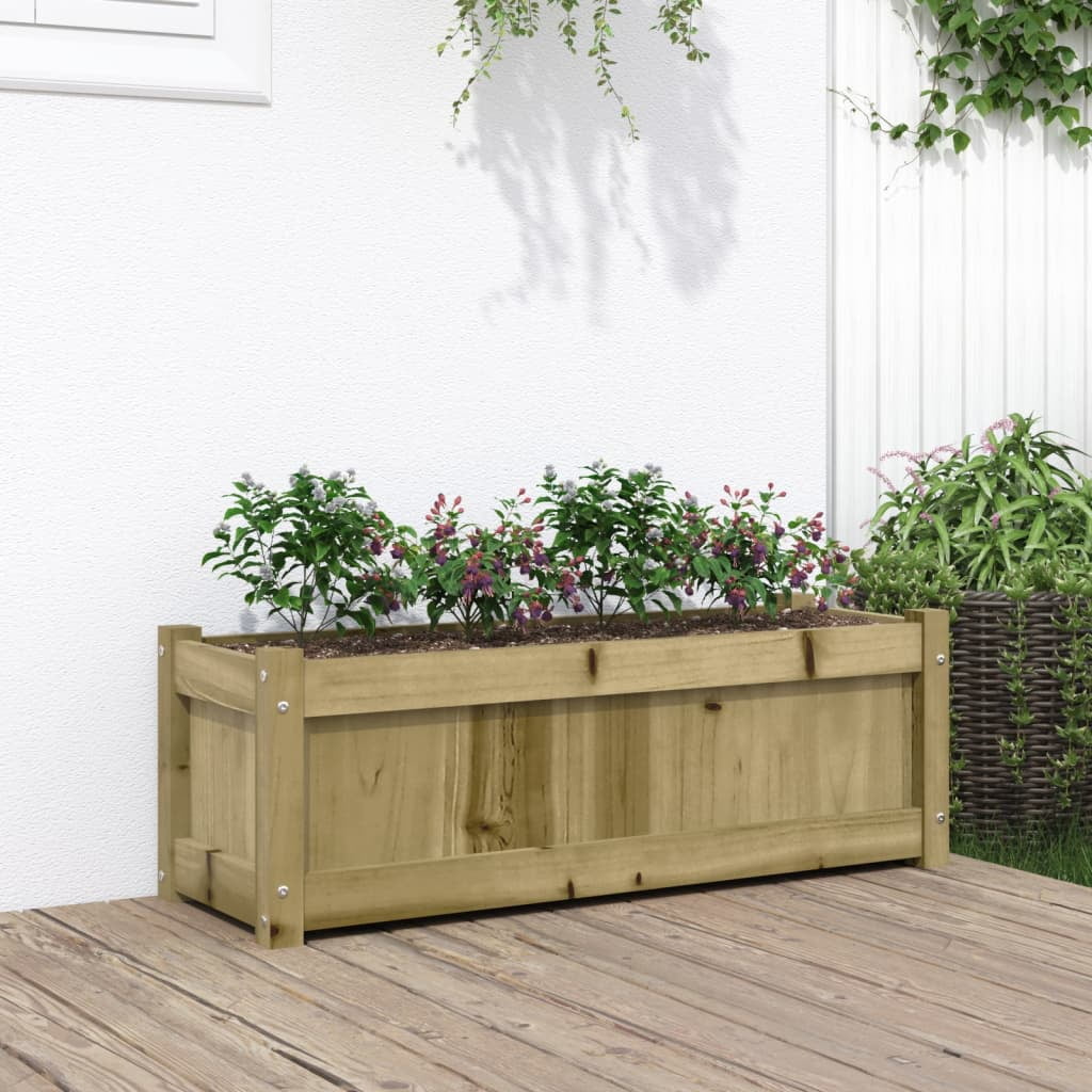 vidaXL Garden Planters Patio Flower Box for Climbing Plants Solid Wood ...