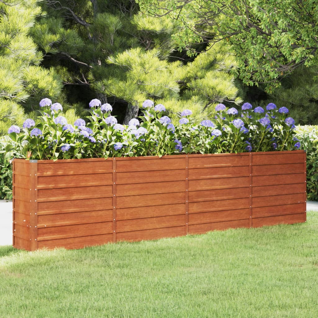 vidaXL Garden Raised Bed Rusty 126"x15.7"x30.3" Corten Steel - Walmart.com