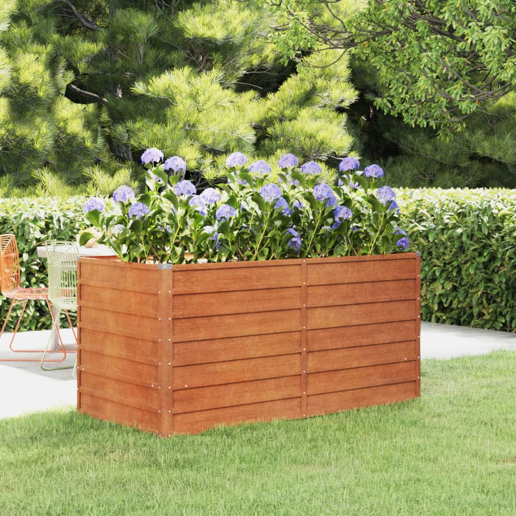 vidaXL Garden Raised Bed Rusty 63"x31.5"x30.3" Corten Steel - Walmart.com