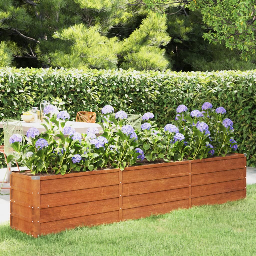 vidaXL Garden Raised Bed Rusty 94.5"x15.7"x17.7" Corten Steel - Walmart.com
