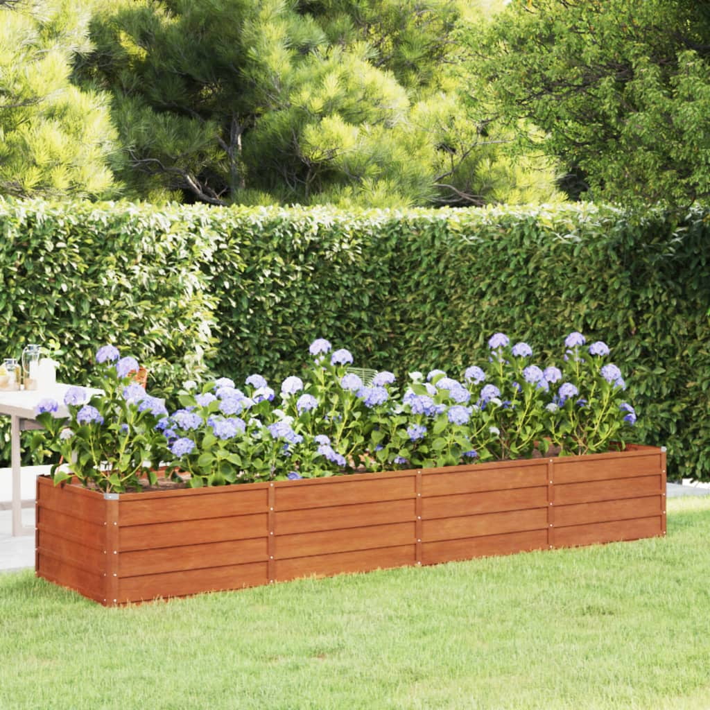 vidaXL Garden Raised Bed Rusty Corten steel Large Heavy Weight ...